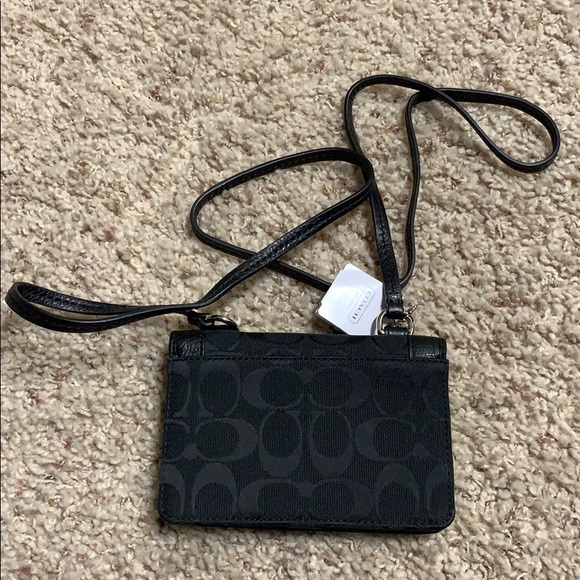 Coach | Bags | Nwt Coach Wallet On A Chain In Signature Print | Poshmark